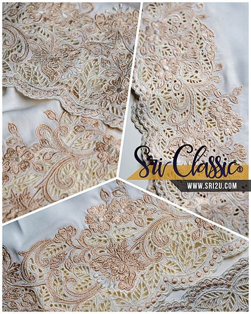 Sulam Goyang Motif Bunga Asam Batu Dengan Kerawang Daun