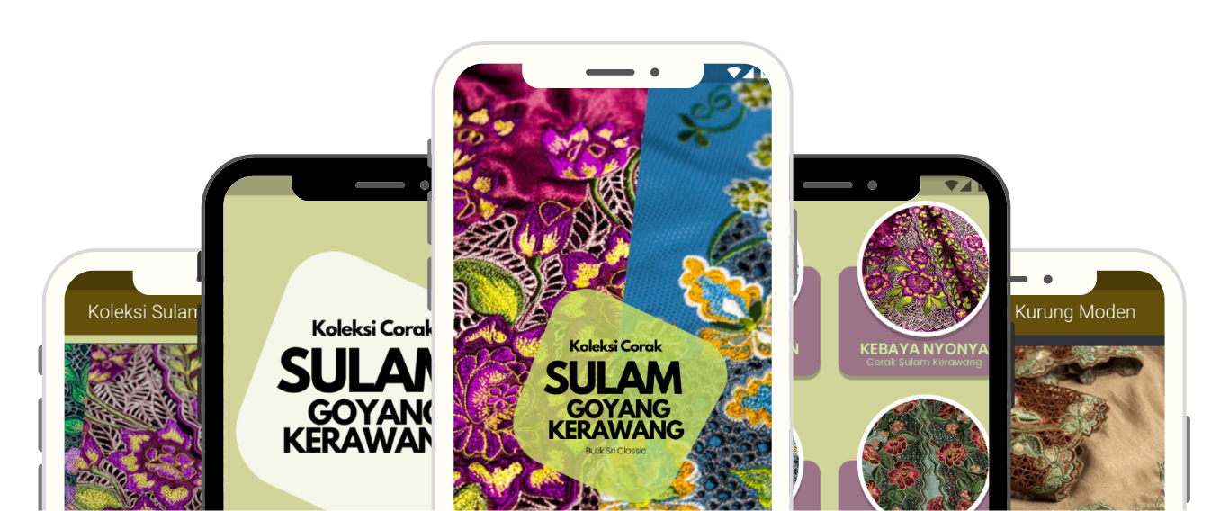 Baju Kurung Tradisi Bersulam Kerawang Motif Bunga Asam Batu
